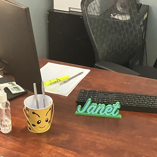 Desk Name Plate, 3D, Multi-color, Custom Made, Desk Accessories, Office ...