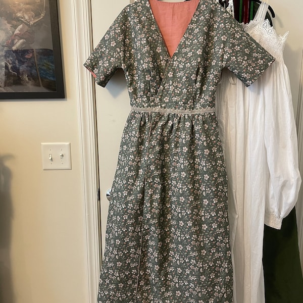 Linen Wrap Dress Sewing Pattern - A-line Dress Pattern - New Dress