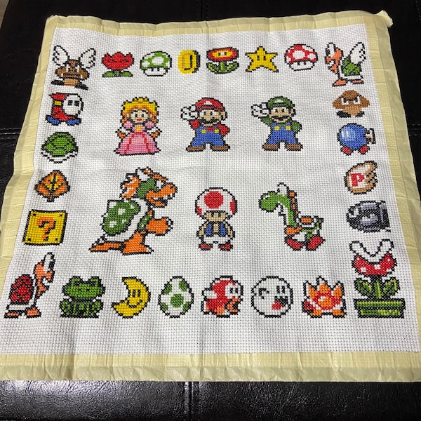 Super Mario Sampler -retro Video Game Super Mario - Cross Stitch ...