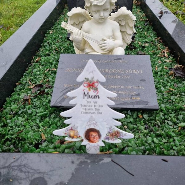 Personalised Grave Christmas Tree, Christmas Grave Memorial, Grave ...