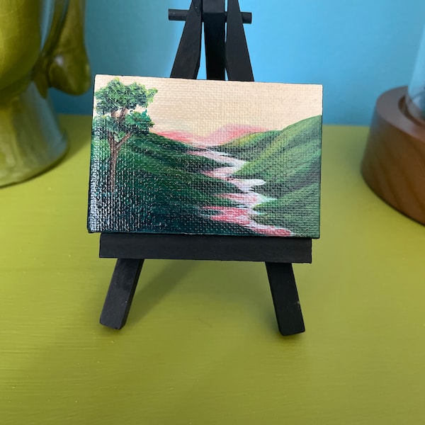 Original Custom Small Acrylic Landscape Painting on Canvas and Giclée ...