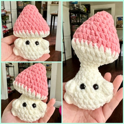 Mushy Crushy Free NO-SEW Crochet Amigurumi PDF Pattern, Small Mushroom ...