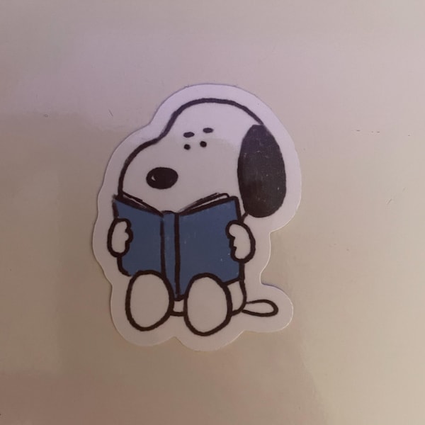 Cute Snoopy Miffy Peanuts Reading | Library Card Stickers - Glossy ...