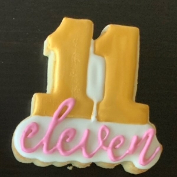 Lettered Number 11 Cookie Cutter/multi-size/choose Standard or ...