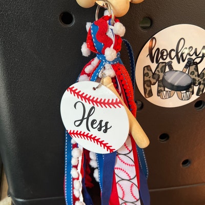 Custom Baseball Bag Charm, Baseball Mom, Baseball Keychains - Etsy