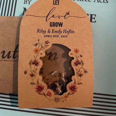 SEED PACKET FAVORS Let Love Grow Wedding Wildflowers Personalized Eco ...