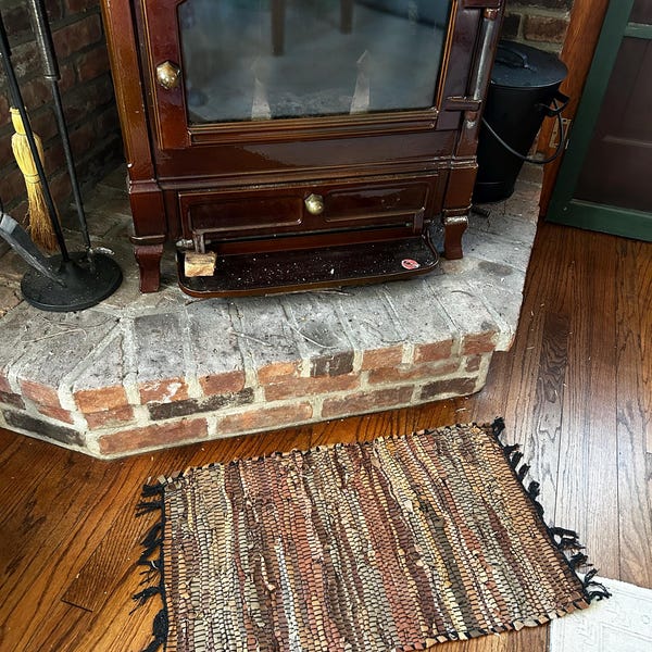 Premium Leather Fireplace Hearth Rug - Durable & Fireproof Floor Mat ...