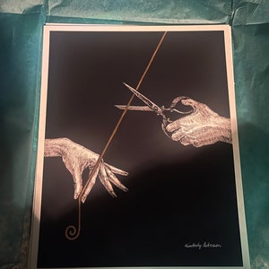 Thread of Life Ancient Greek Mythology Art Print, Hand Embellished Gold ...