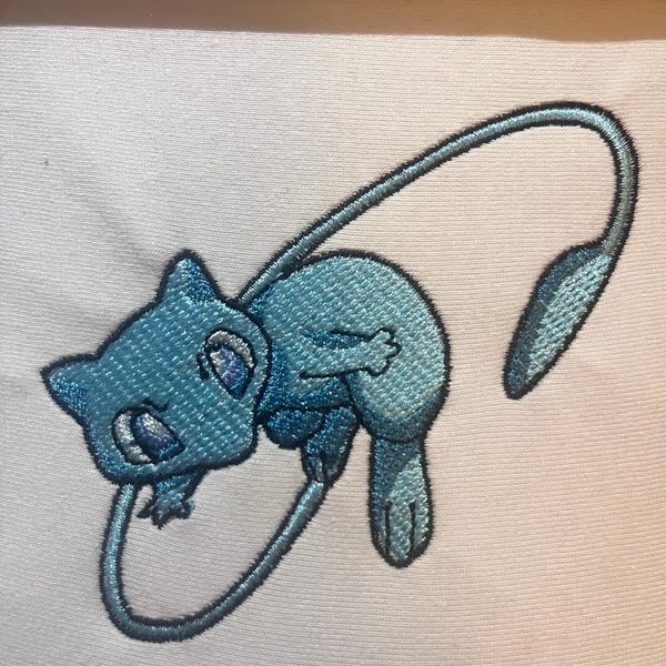 Shiny Mew Embroidery Design - Pokemon Embroidery Design - Cute Machine ...