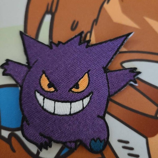Gengar Patch Pokemon Iron on Patch Sew on Patch Anime Cartoon Patch Bag ...