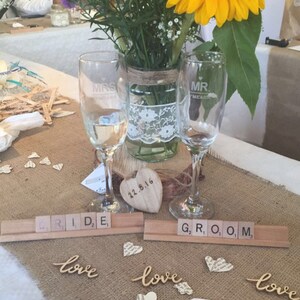 Personalised Wooden Scrabble Rack and Scrabble Letters Tiles | Etsy UK