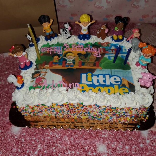 Fisher-price Little People and Animals Deluxe Cake Toppers Cupcake ...