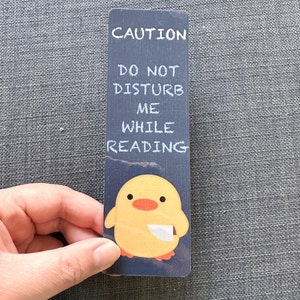 Be Aware Duck Bookmark Bookish, Duck Lover, Reader Gift, Laminated, One ...