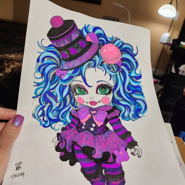 28 Grayscale Coloring PDF, Images of Super Cute Clown Cuties - Etsy