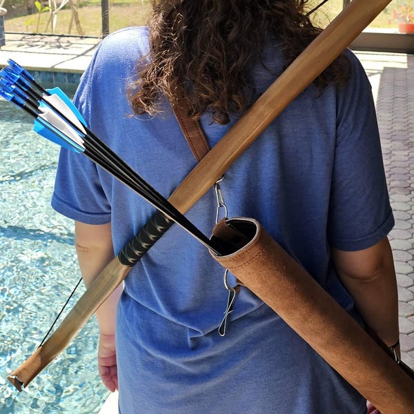 Adult Longbow: 30-35 Lb Draw Weight, Beginner Archery - Etsy