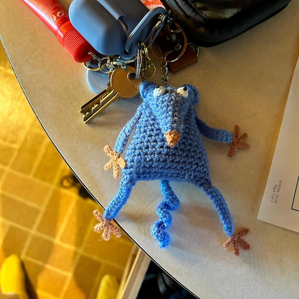 Crochet Rat Keychain, Сrochet Mouse Keychain, Knit Rat Keychain, Rat ...