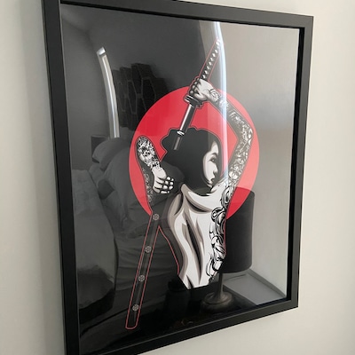 Female Samurai Poster Japanese Print, Female, Traditional, Chinese ...