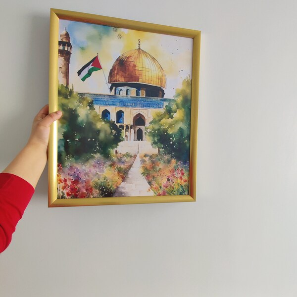 Mosque Print Al-aqsa| Masjed Minaret Dome of Rock | Old Architecture ...