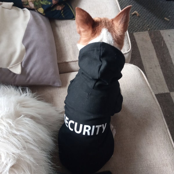 SECURITY Dog Sweatshirt Hoodie - Dog Sweater - Dog Jumper - Printed Dog ...