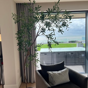 Lollipop Faux Realistic Olive Tree , Artificial Large Potted Tree H ...