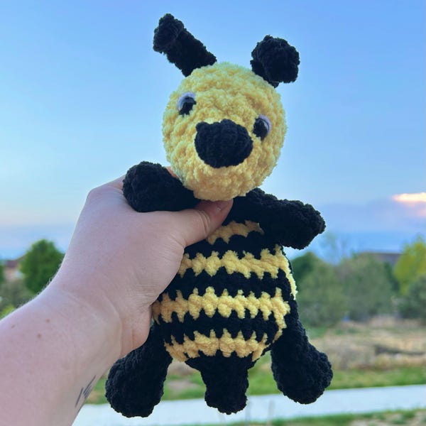 No Sew English PDF Crochet Pattern Bulky and Quick Plush Little Bumble ...