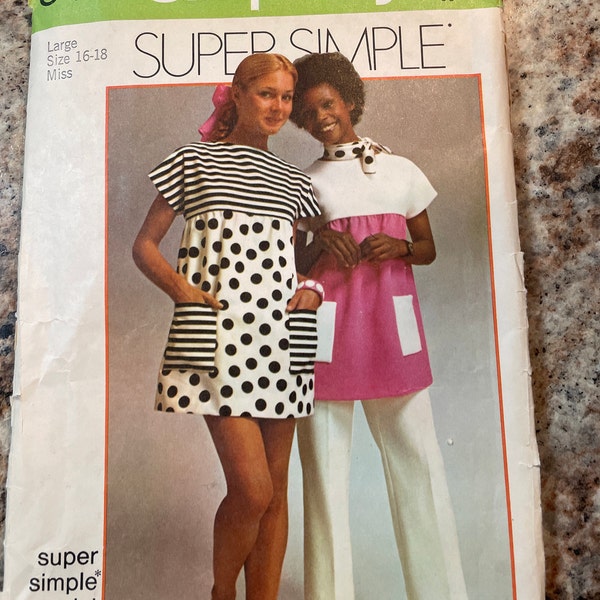 60s Misses Step in Dress Pattern in 2 Lengths, Long or Short Sleeve ...