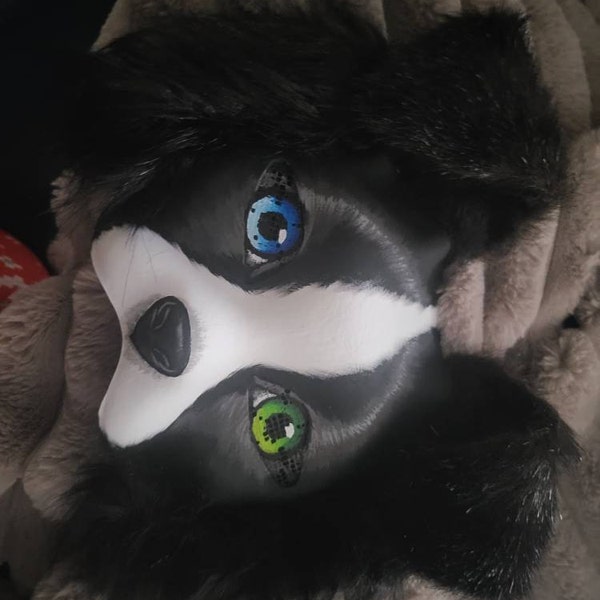 Border Collie Mask – Handmade Dog Mask for Cosplay, Therianthropy, and ...