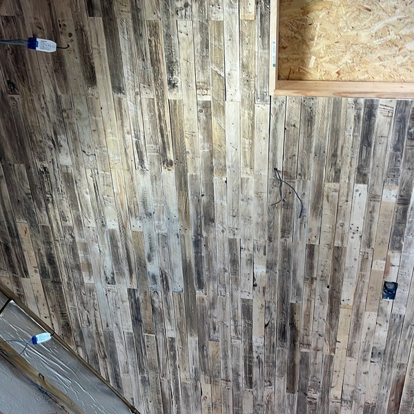 Reclaimed Pallet Wood | Distressed Aged Timber Cladding | DIY Project ...