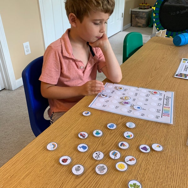 Beginning Sounds, Printable Alphabet Game, Preschool Curriculum ...