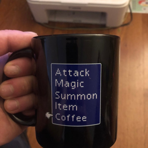 Final Fantasy 7 Battle Menu Coffee Mug | Final Fantasy 7, Ff7 Remake - Etsy