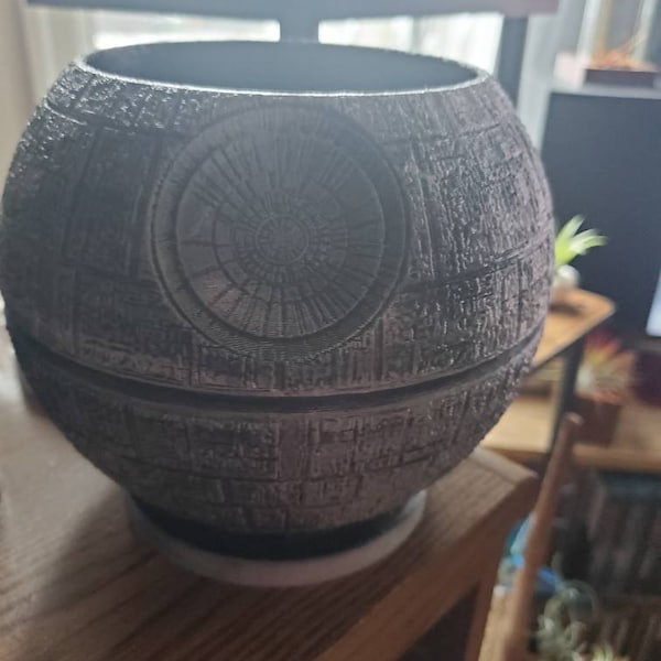 Death Star / Star Wars / Planter / Hand Painted - Etsy