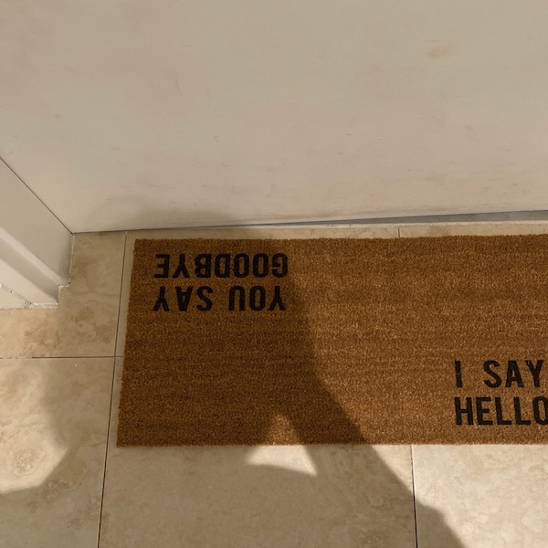 Hello Goodbye Doormat, Hello Doormat, Hello Goodbye Door Mat, Beatles ...