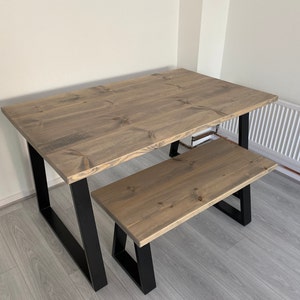 ARTEMIS Industrial Dining Table Bench Chairs Free Delivery - Etsy UK