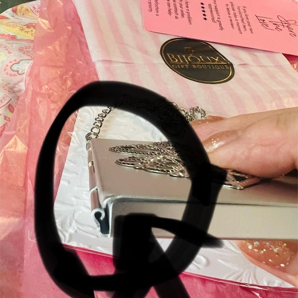 Silver Filigree Embellished Mini Ballpoint Pen With Removable Vintage ...