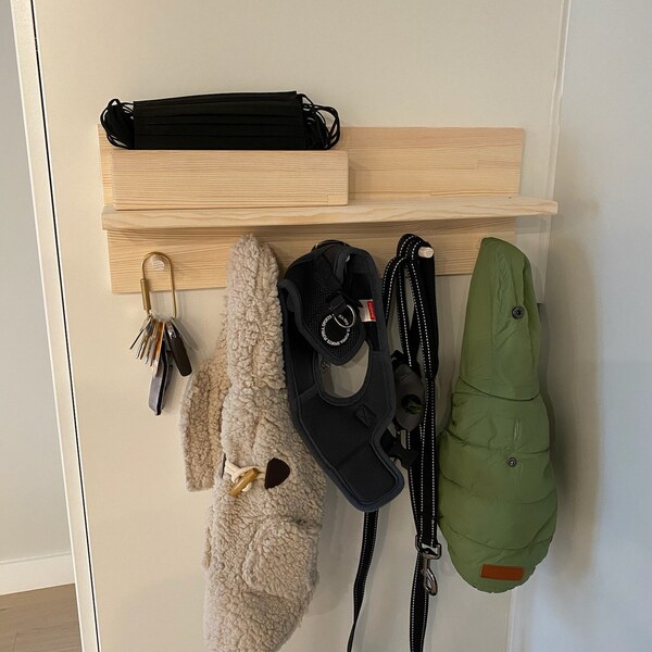 Wooden Peg Coat Rack, Entryway Organization - Etsy