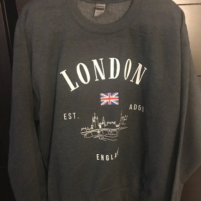 London Sweatshirt, England Sweater, UK Pullover Hoodie, Unisex Crewneck ...