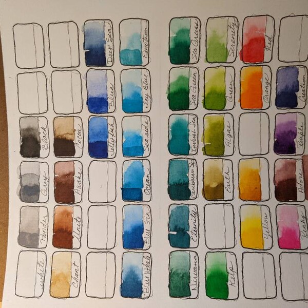 US Blank Color Swatch Chart | 50 Colors | US Letter Portrait ...