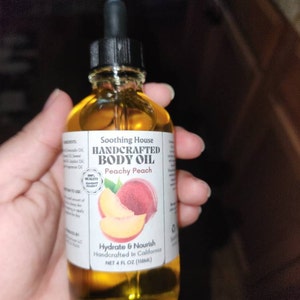 Handcrafted Warm Vanilla Bean Multi-use Body Oil for Smooth and Silky ...