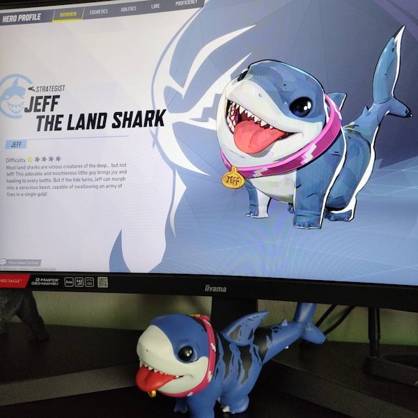 Jeff - the Land Shark - Painted Figure - 22/30/40 Cm - Resin - 3D ...