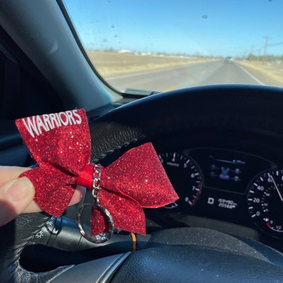 Glimmer Glitter Cheer Bow Key Chain - Etsy