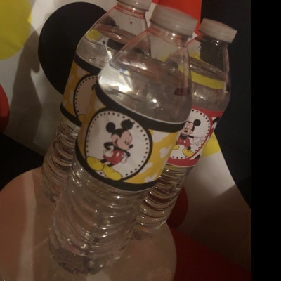 Mickey Mouse Water Bottle Label, Printable Mickey Mouse Water Labels ...
