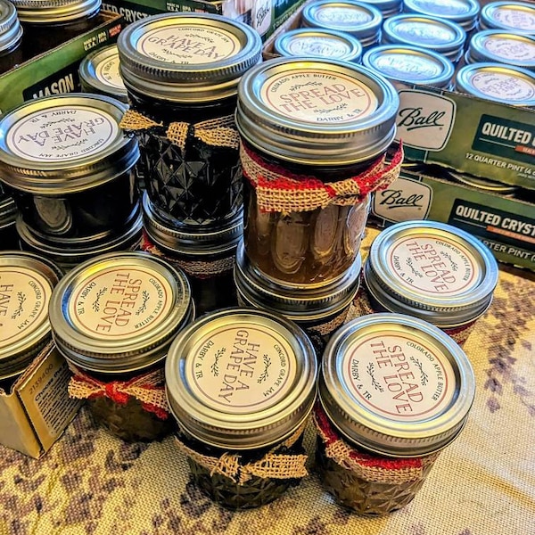 Custom Jam Packed With Love Stickers, Vintage Homemade Jam Round ...