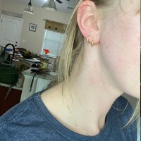 Medium Thick Gold Hoop Earrings, Little Gold Hoops, Gold Hoop Earrings ...