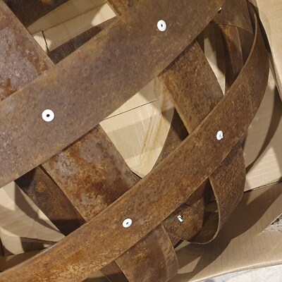 UK Rustic Garden Double Banded Sphere, Decoration Orb, Globe, Ball ...