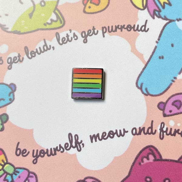 Mini Rainbow Flag Pin — LGBT Pride Pin Badge Stud Earring Lesbian Gay ...