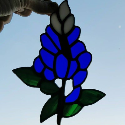 Stained Glass Bluebonnet - Etsy