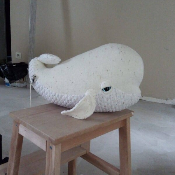 Small Albino Beluga - Handmade Plush Toy - Etsy