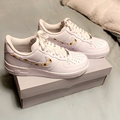 Sunflower Af1's With Painted Toe Box af1's Design - Etsy