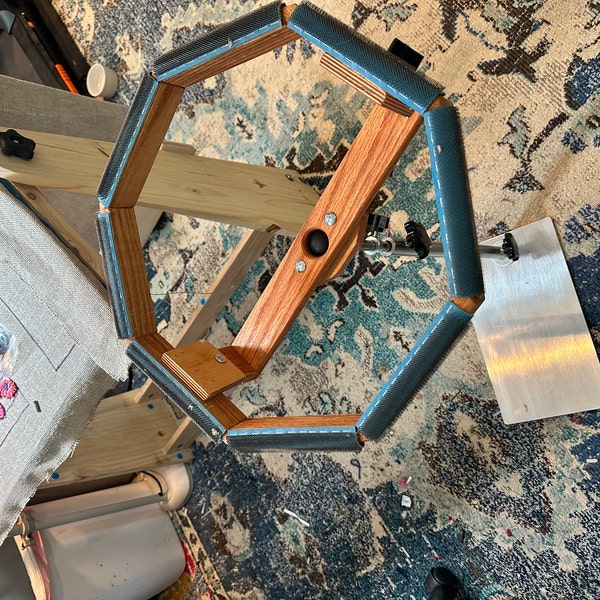 Rug Hooking SUPER COMBO: A Floor Stand, Lap Base, 14" Octagonal Top and ...