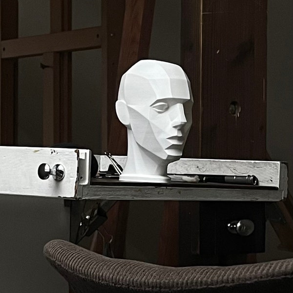 25cm Real Size Ascending Artist's Planar Head 2.0 3D Print Beautiful ...